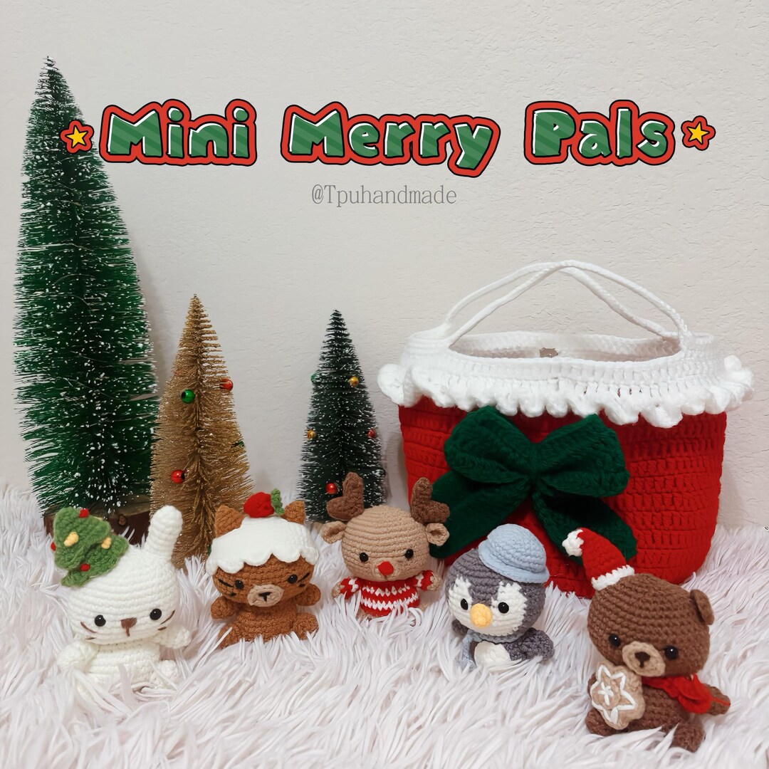 Mini Merry Pals – 5 Tiny Christmas Crochet Plushies With Handmade ...
