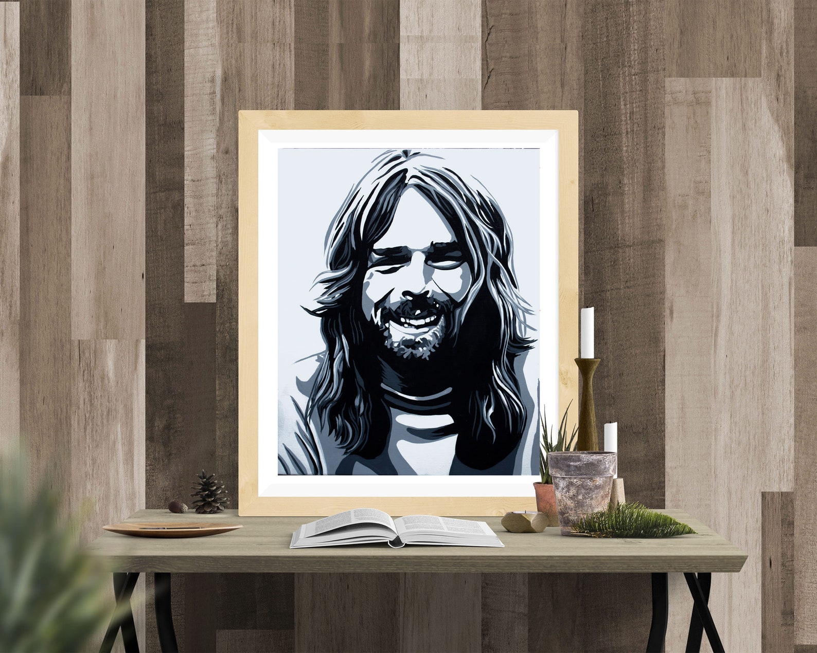Richard Wright of Pink Floyd Pop Portrait Art Print Poster of Painting ...