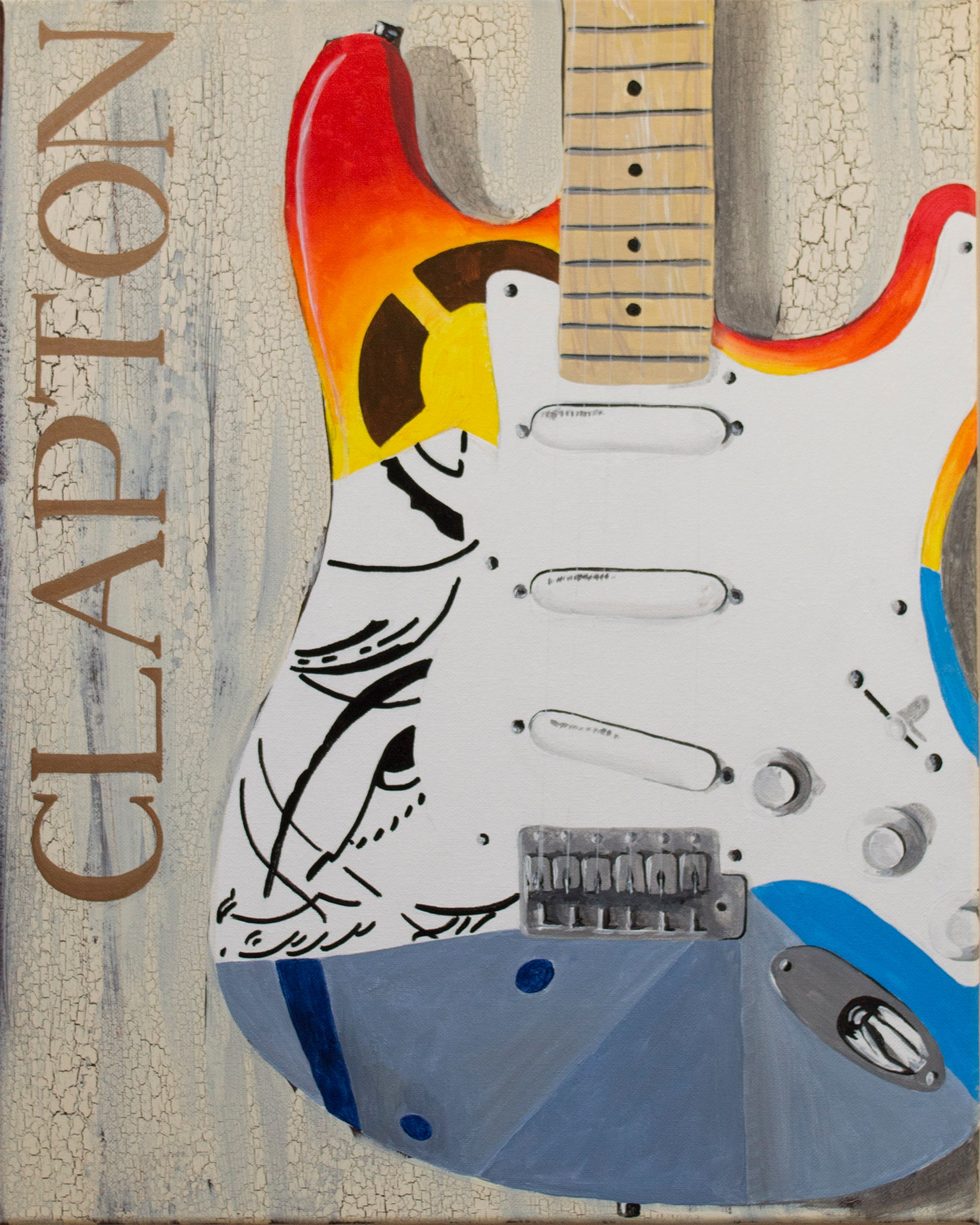Eric Clapton Guitar Art, Classic Rock Art, Printable Wall Art, Ec's ...