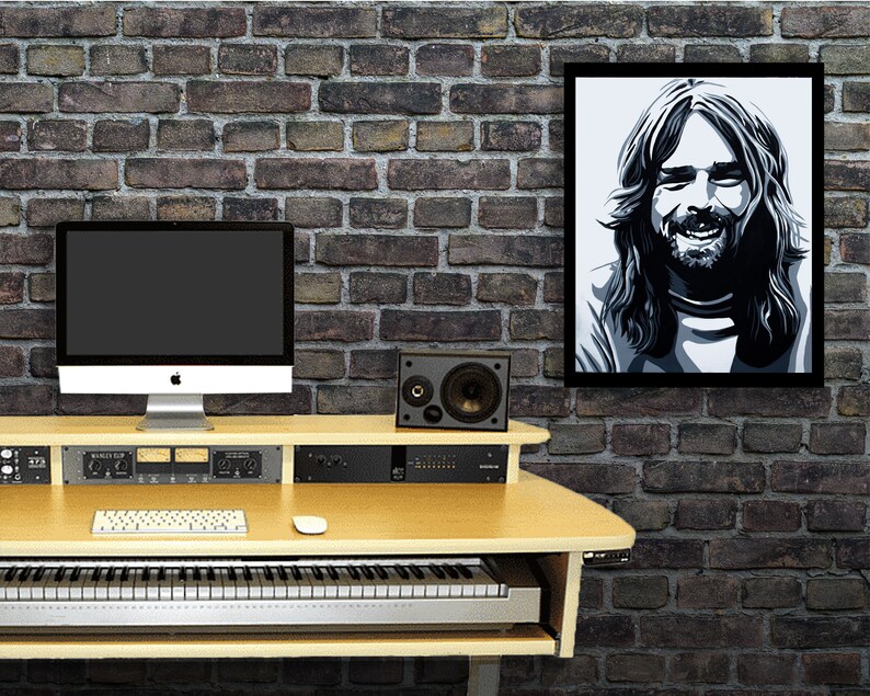 Richard Wright of Pink Floyd Pop Portrait Art Print Poster of Painting ...