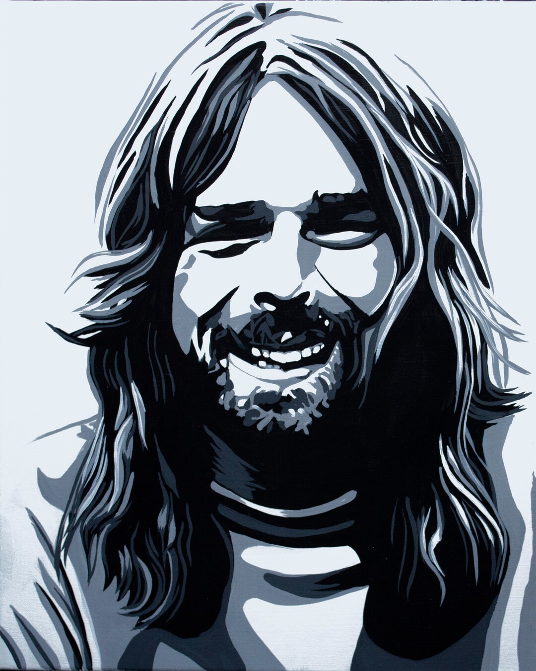 Richard Wright of Pink Floyd Pop Portrait Art Print Poster of Painting ...