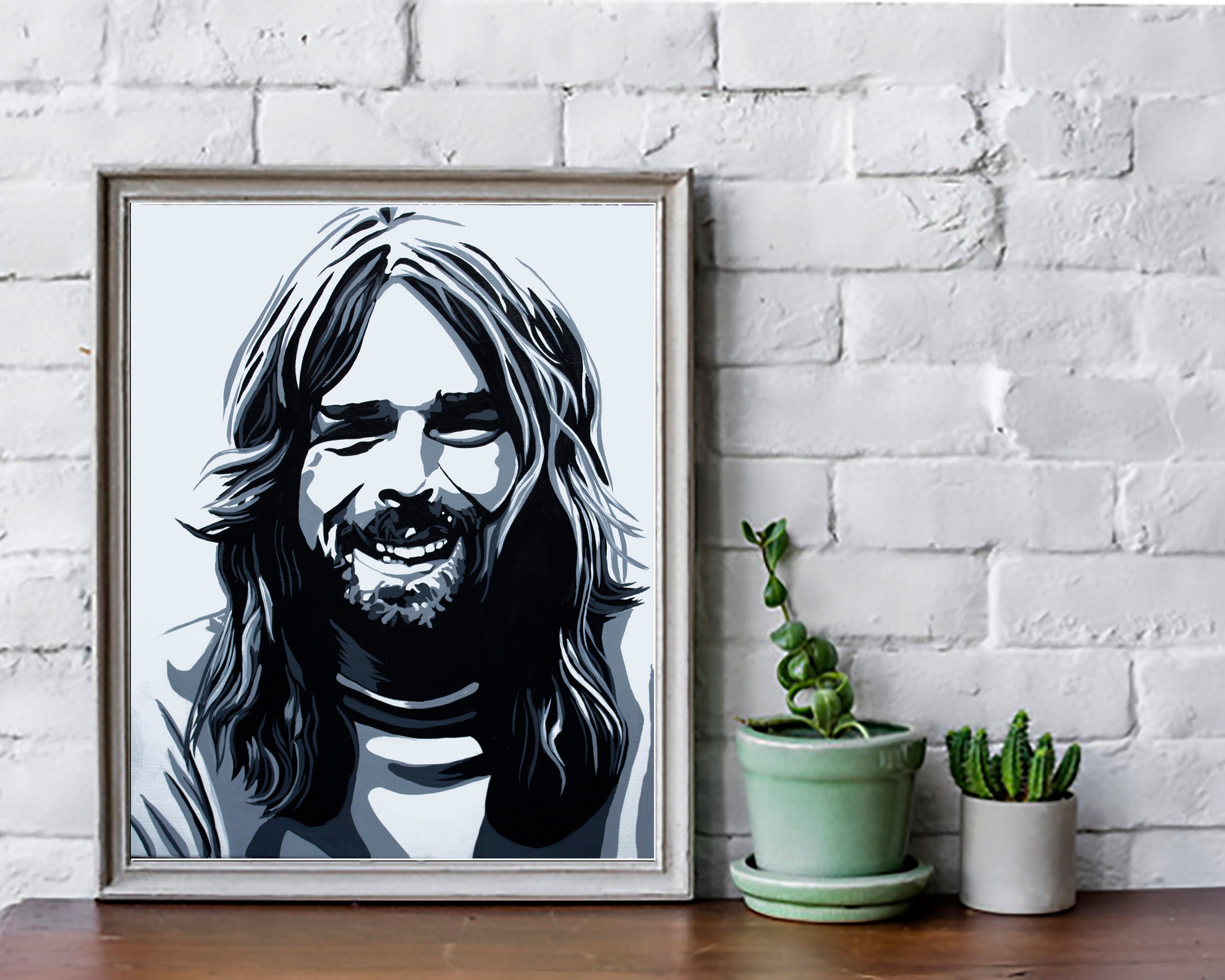 Richard Wright of Pink Floyd Pop Portrait Art Print Poster of Painting ...