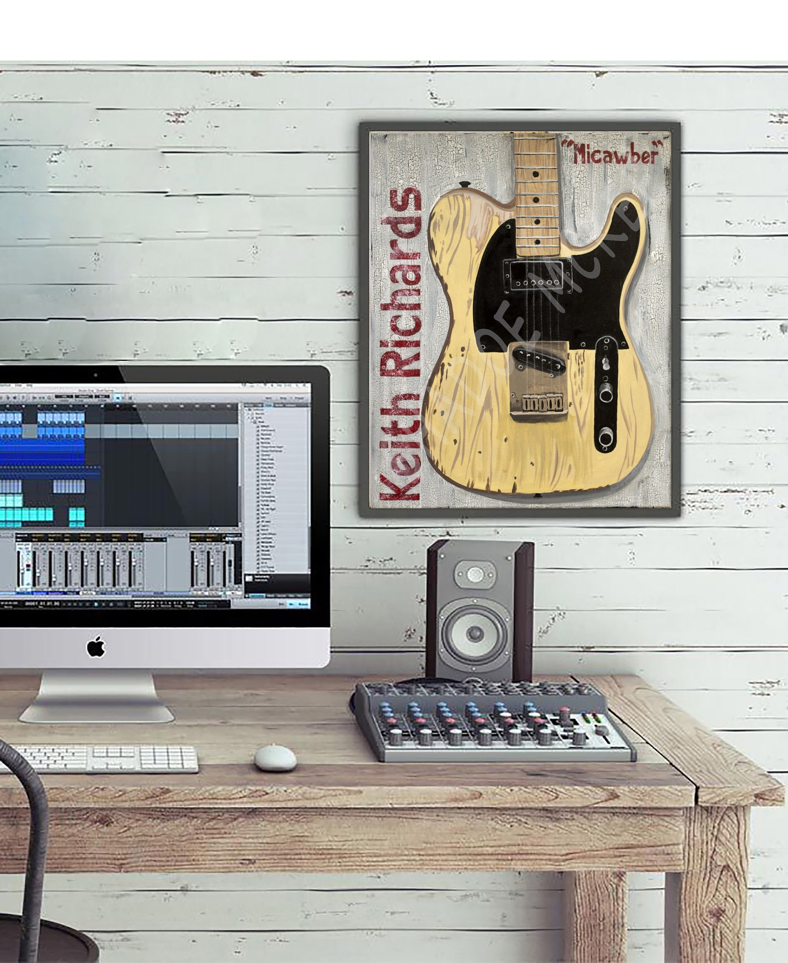 Keith Richards' micawber Fender Telecaster Art - Etsy