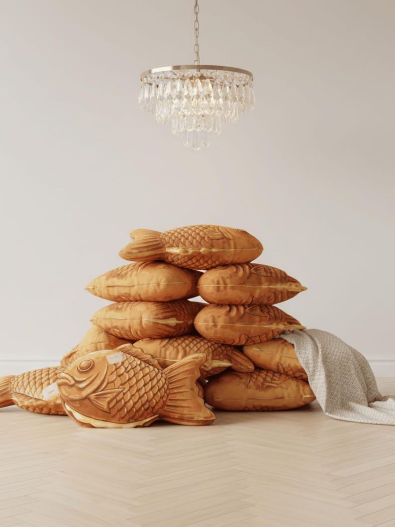 Japanese Taiyaki Dessert Beonguhbang Korean Fish Dessert Shaped Pillow ...