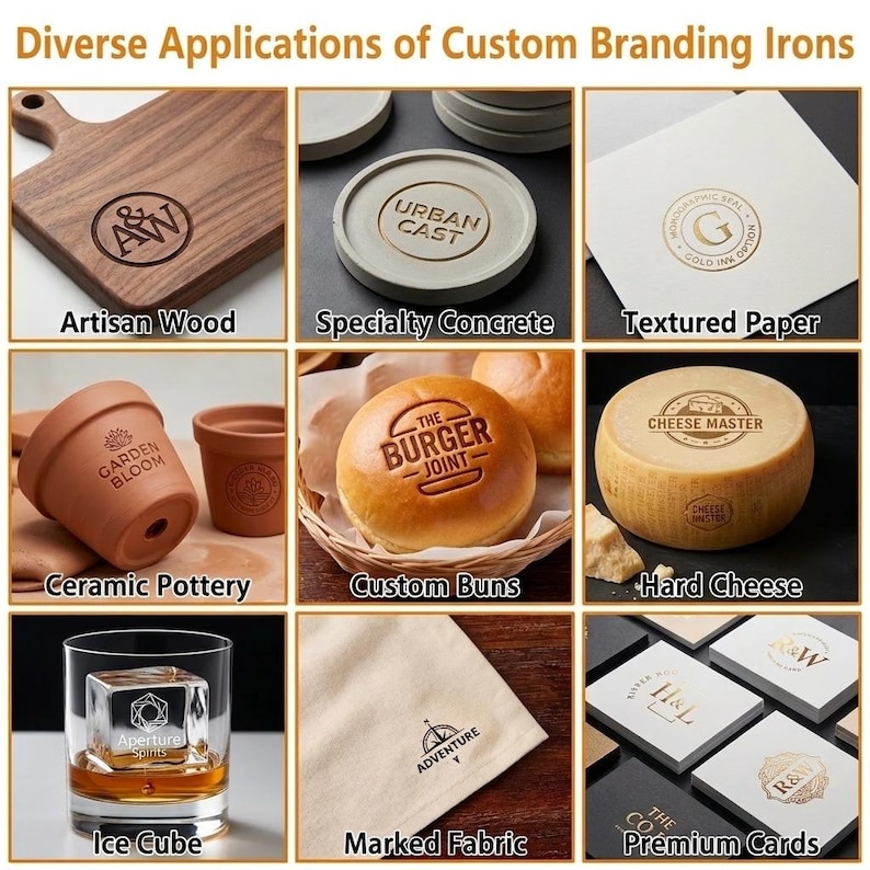 Custom Brass Branding Iron for Bread and Wood, Electric Food Brander ...