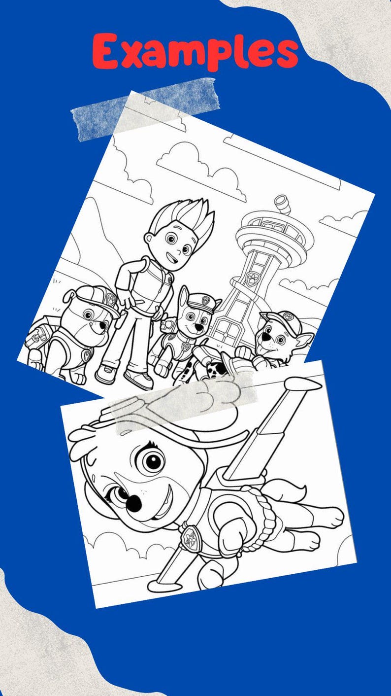 Paw Patrol Coloring Book for Kids 100 Fun & Easy Coloring Pages ...
