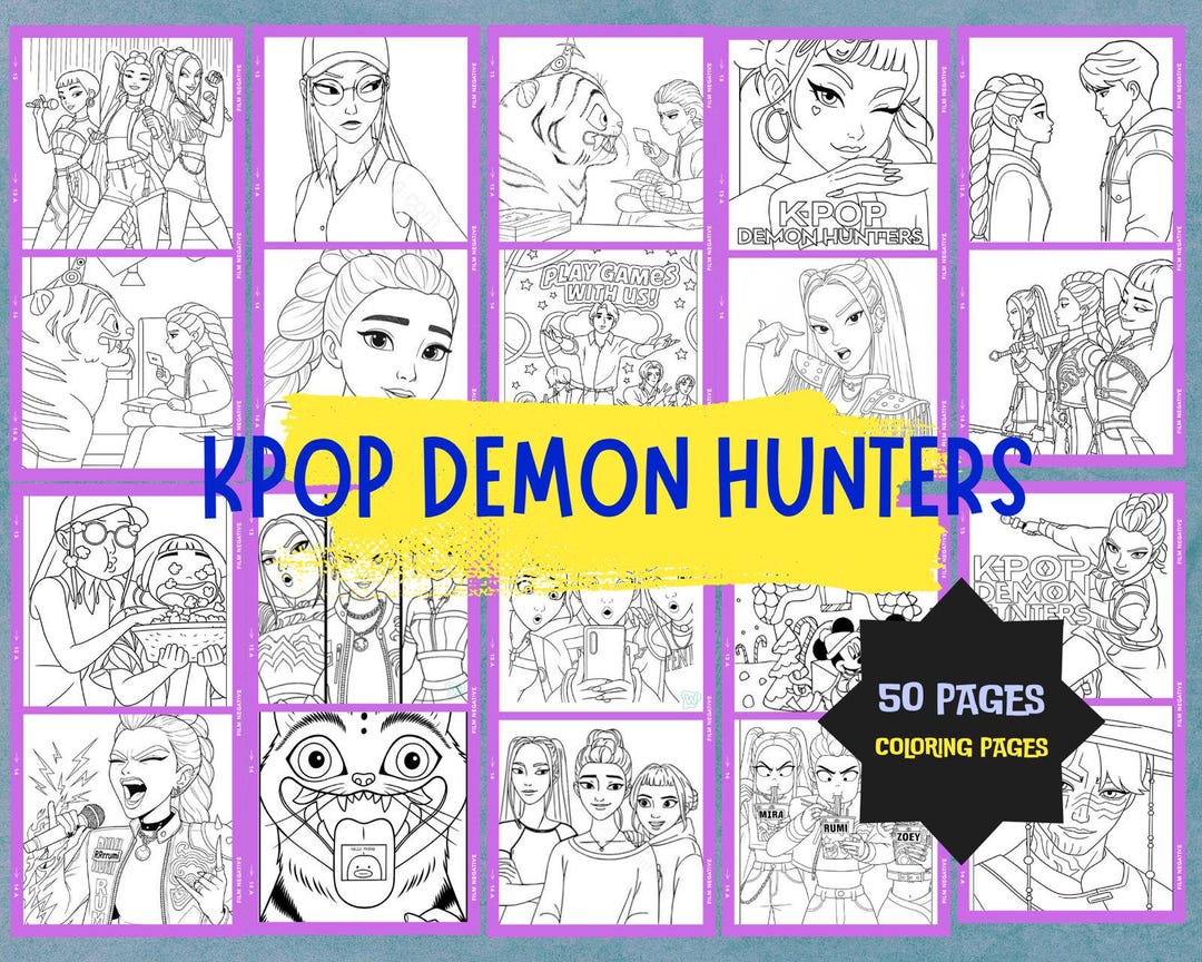 K-pop Demon Hunters Coloring Book 50 | K-pop Demon Hunters Coloring ...