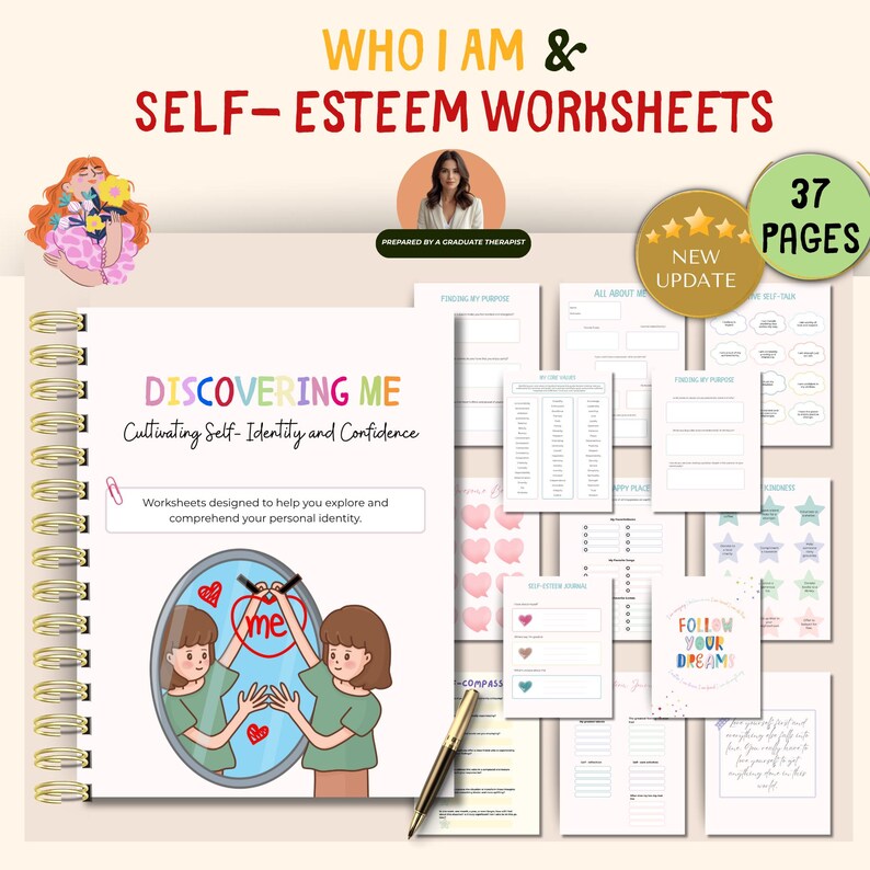 Self Esteem Worksheets, Self Esteem and Confidence and Self Identity ...