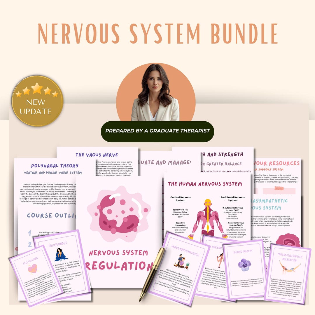 Nervous System Regulation Workbook Polyvagal Theory Ladder Vagus ...