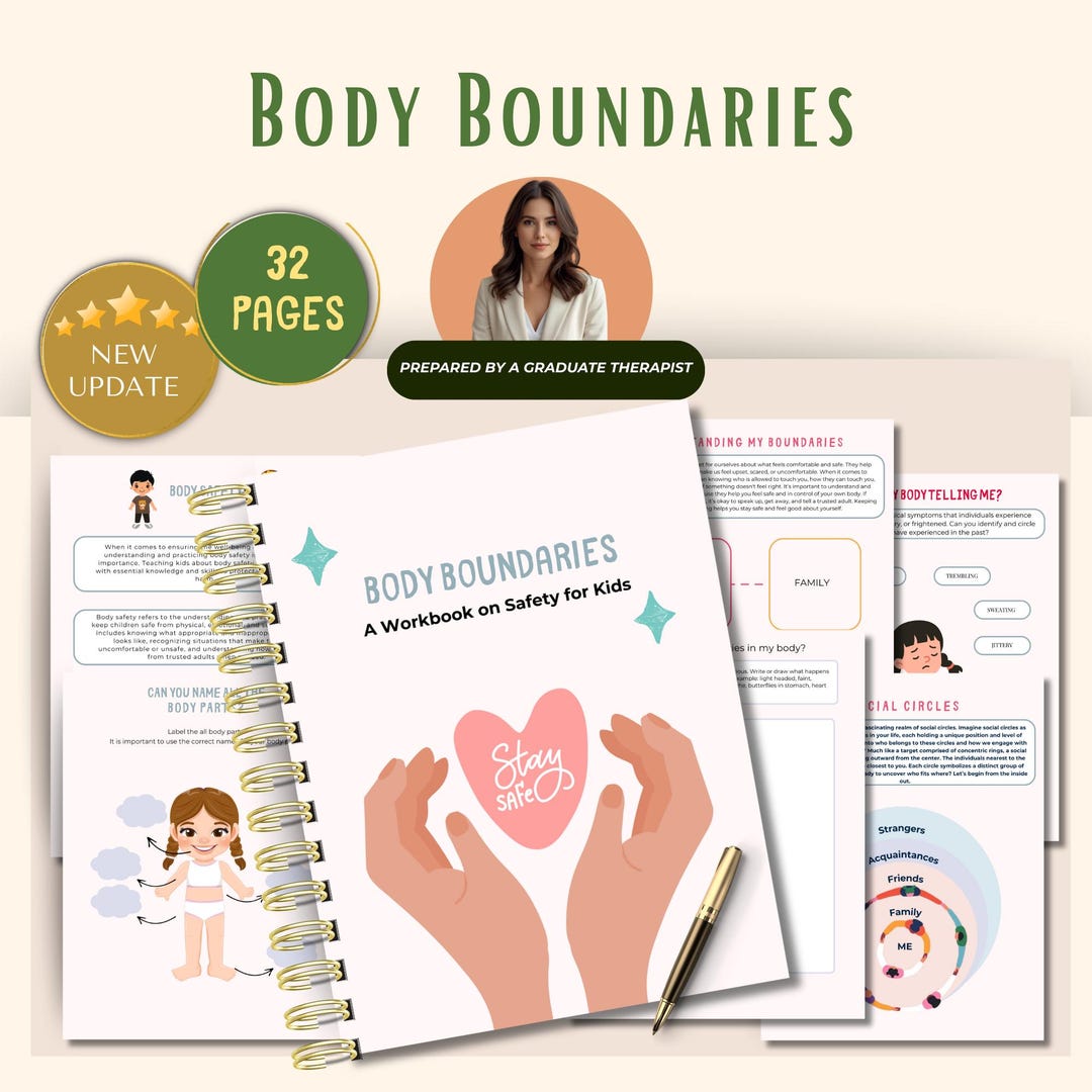 Personal Boundaries Workbook, DBT Therapy Workbook, Worksheets, Self ...