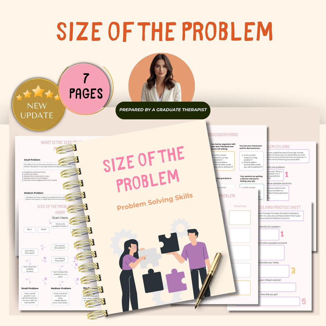 The Size of the Problem Worksheets, Kids and Teen Therapy, Group ...