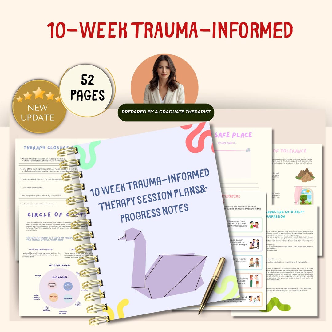 10-week Session Plans Scripts & Progress Notes Digital Download TRAUMA ...