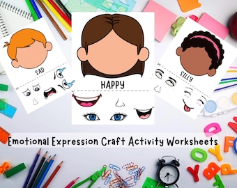 Build a Face Emotions Activity: Cut and Paste Craft (PDF Pattern) - Etsy