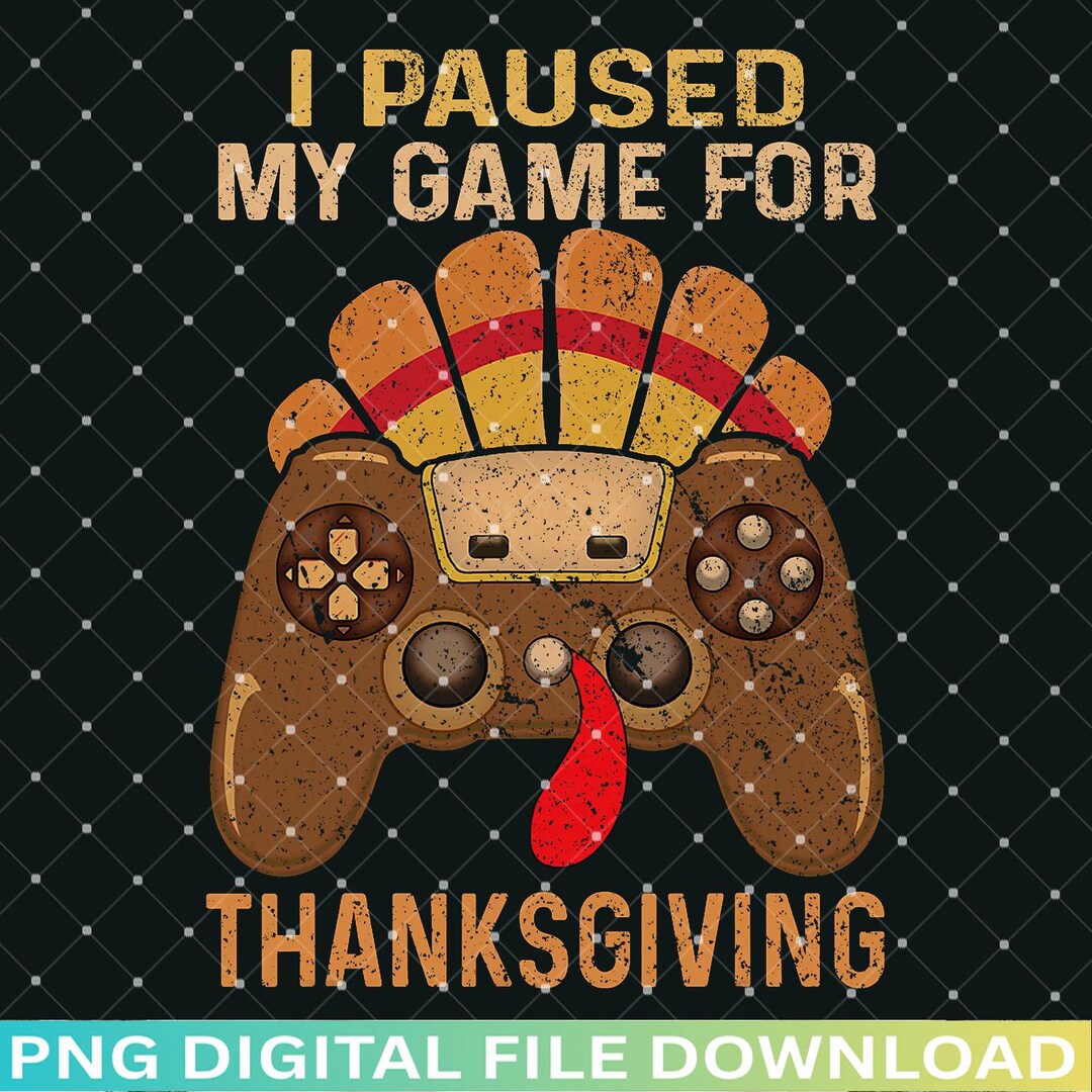 Gaming Turkey PNG, Retro Kids Humor Sublimation, Thanksgiving Gamer ...