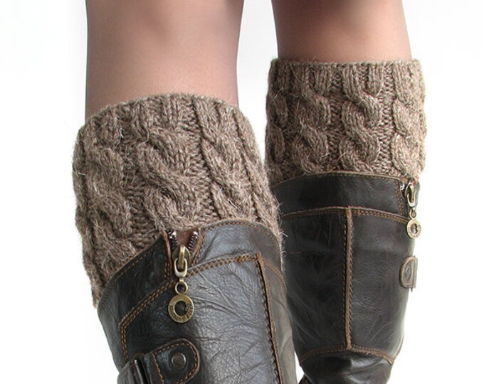 Reversible Cable Hand Knitted Boot Cuffs Toppers Covers - Etsy