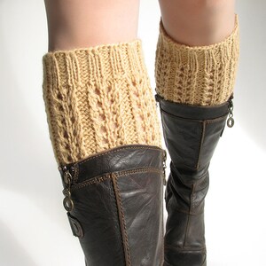 Warm Winter Knee High Thick Socks 100% Natural Wool Handmade Practical ...