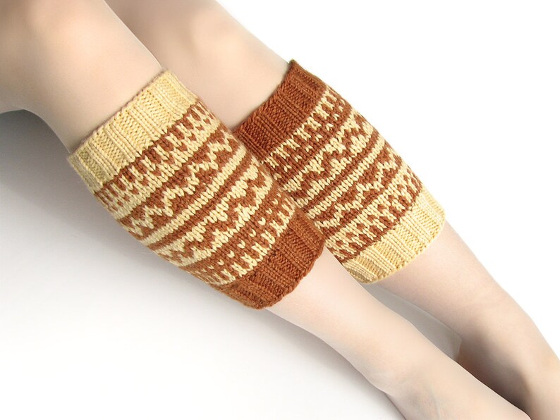 Reversible Women Hand Knitted Boot Cuffs Toppers Covers Fair Isle ...