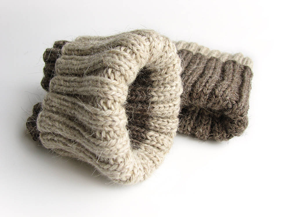 Organic Wool Bulky Reversible Boot Cuffs, Hand Knit Women Boot Toppers ...