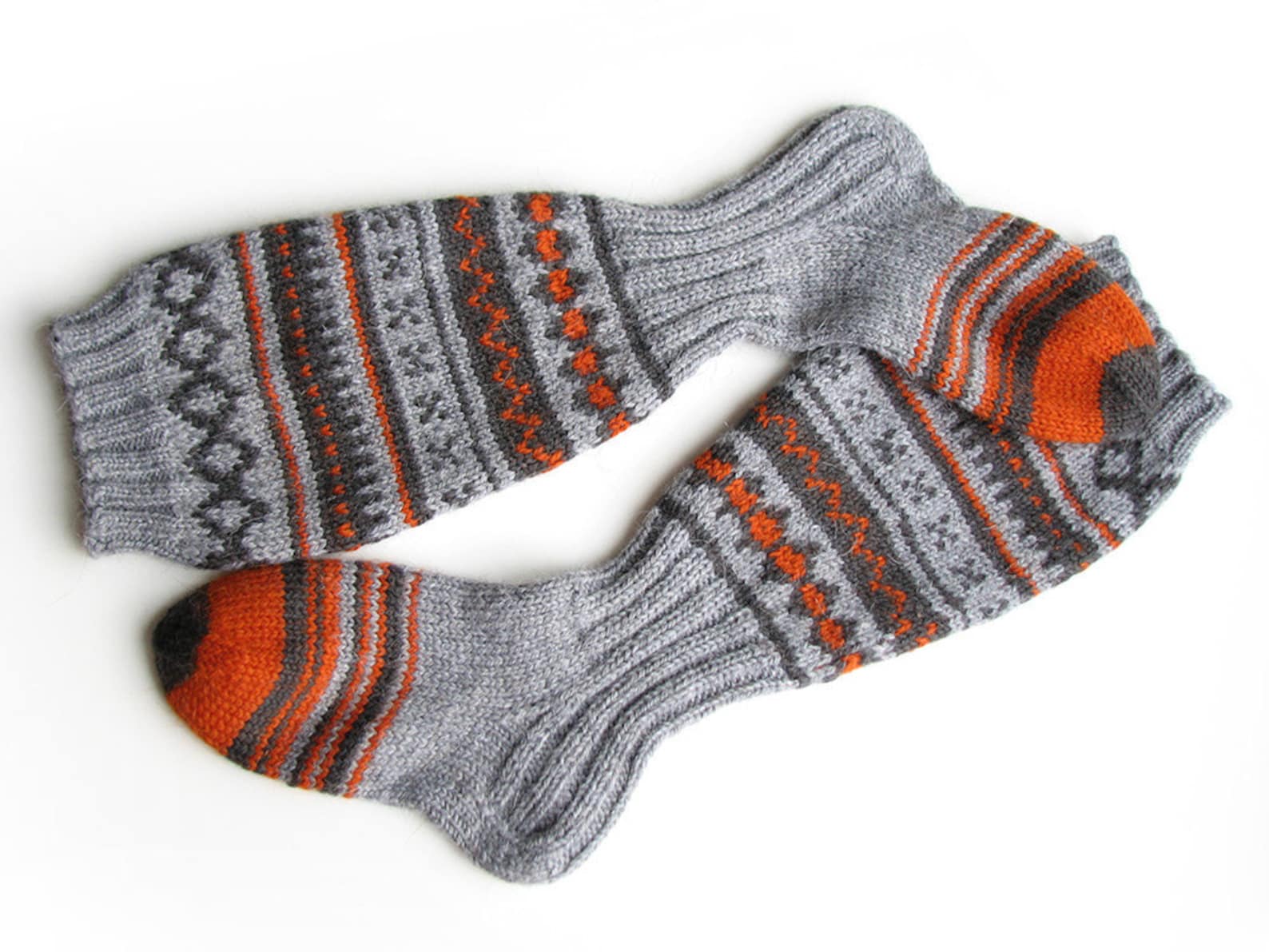 Warm Winter Knee High Thick Socks 100% Natural Wool Handmade | Etsy