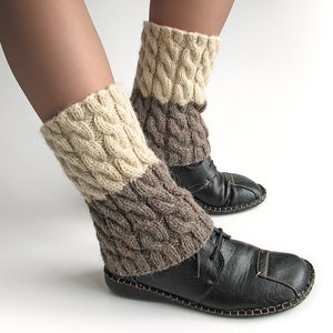 Reversible Cable Hand Knitted Boot Cuffs Toppers Covers - Etsy