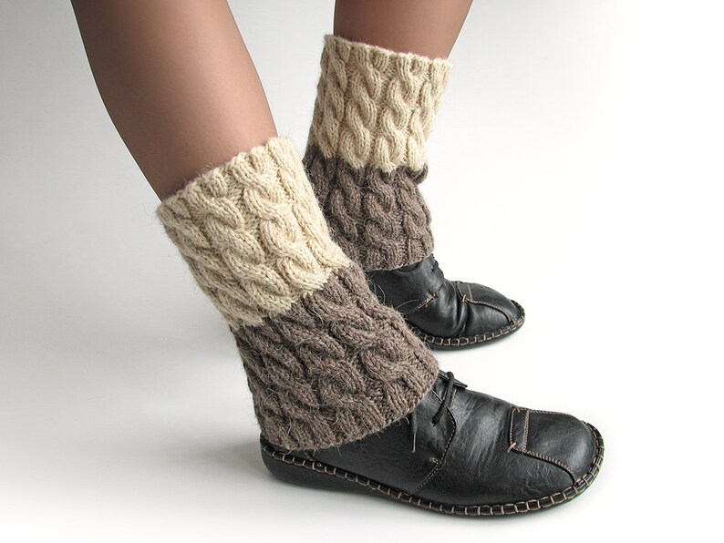 Reversible Cable Hand Knitted Boot Cuffs Toppers Covers - Etsy