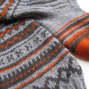 Warm Winter Knee High Thick Socks 100% Natural Wool Handmade Practical ...