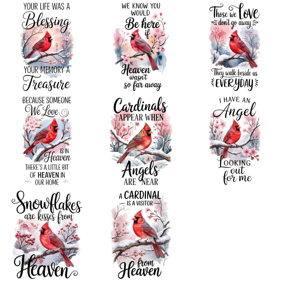 Cardinal Blessing Christmas PNG – Memory is Treasure Sympathy Holiday ...