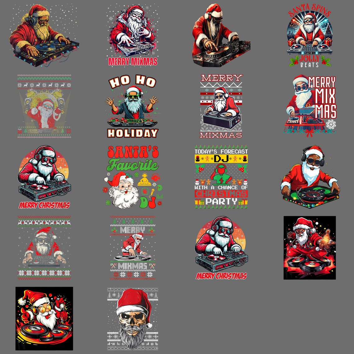 Merry Mixmas Hip Hop Christmas PNG - Funny Music Holiday Clipart, DJ ...