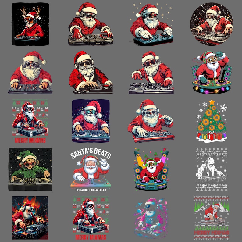 Merry Mixmas Hip Hop Christmas PNG - Funny Music Holiday Clipart, DJ ...