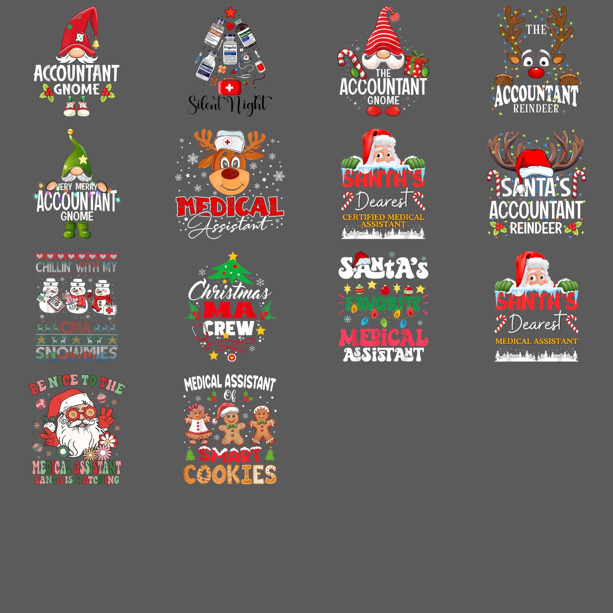Accountant Christmas Vibes PNG – Funny Santas Favorite Accounting ...