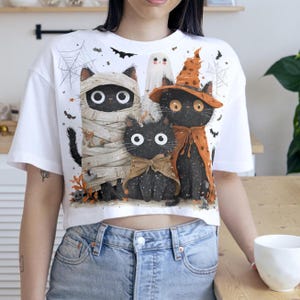 Cute Black Cats Halloween PNG | Spooky Mummy Ghost Witch Cat ...