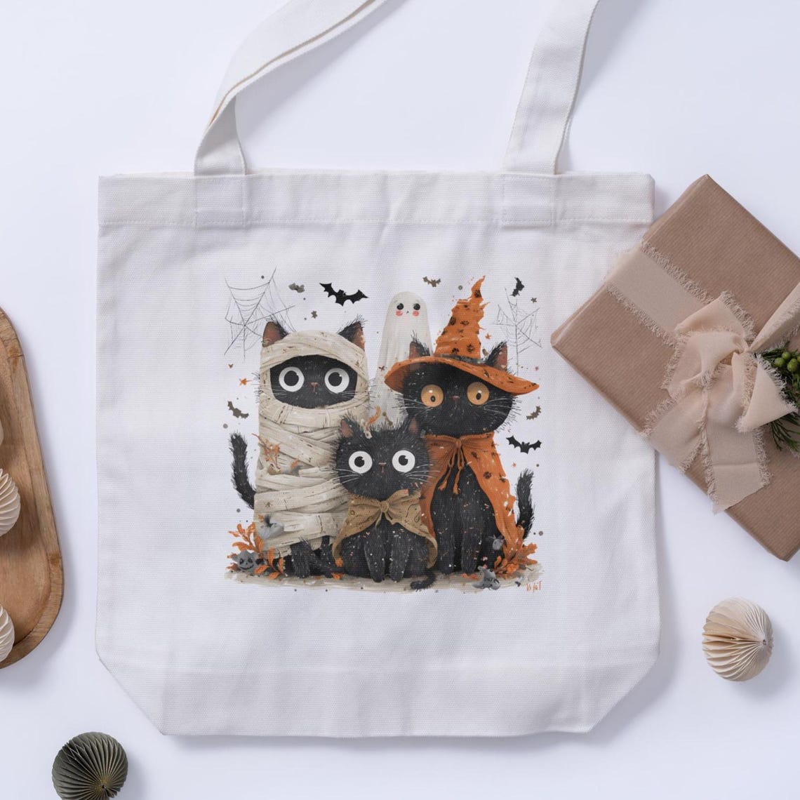 Cute Black Cats Halloween PNG | Spooky Mummy Ghost Witch Cat ...