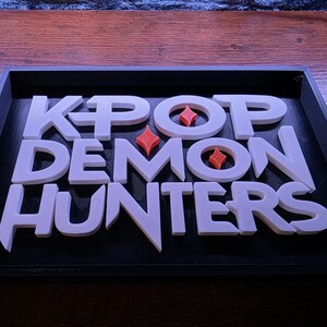 K-pop Demon Hunter Logo Display Sign for Desk or Shelf - Etsy