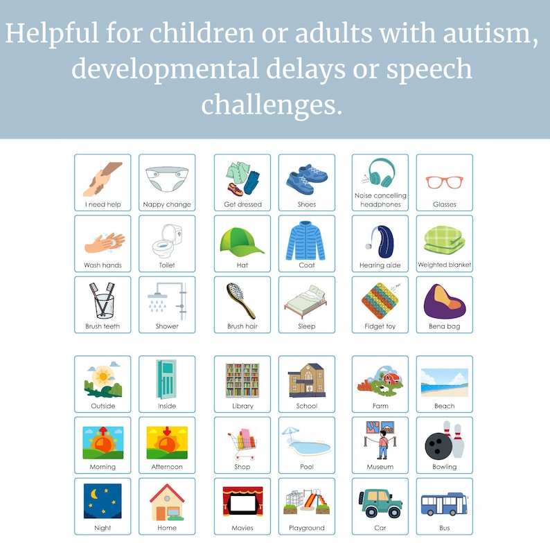 Communication Cards/pecs Cards for Non-verbal Autism & Speech ...