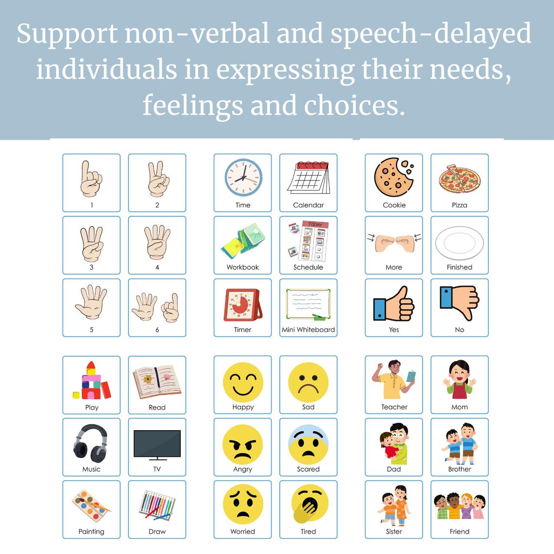 Communication Cards/pecs Cards for Non-verbal Autism & Speech ...