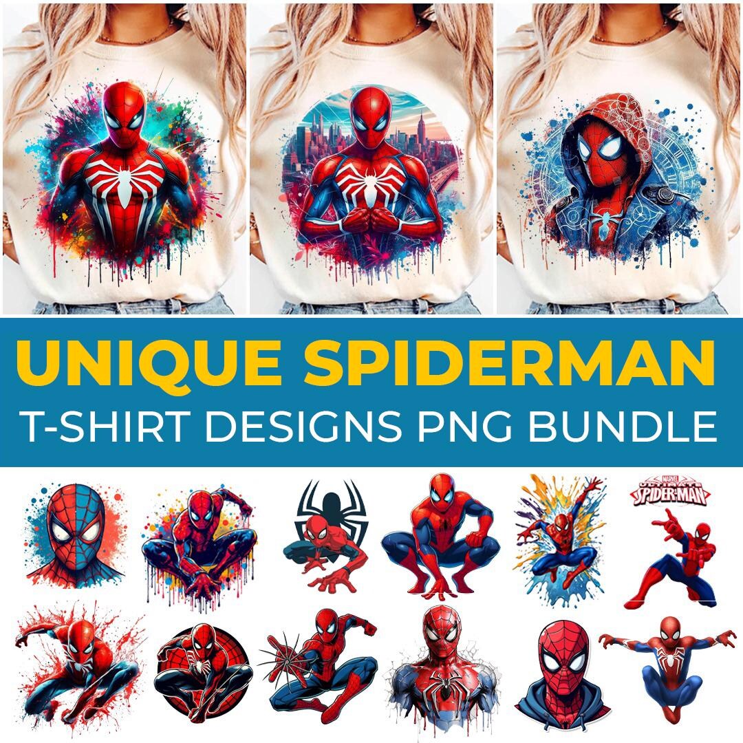 Spiderman Png Bundle for Sublimation, Superhero Clipart Png, Spider Png ...