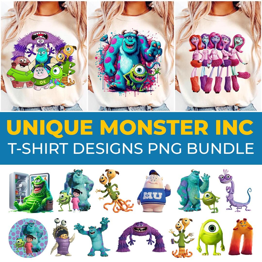Monsters PNG Bundle, Monsters Clipart, Monsters Inc SVG PNG, Monsters ...