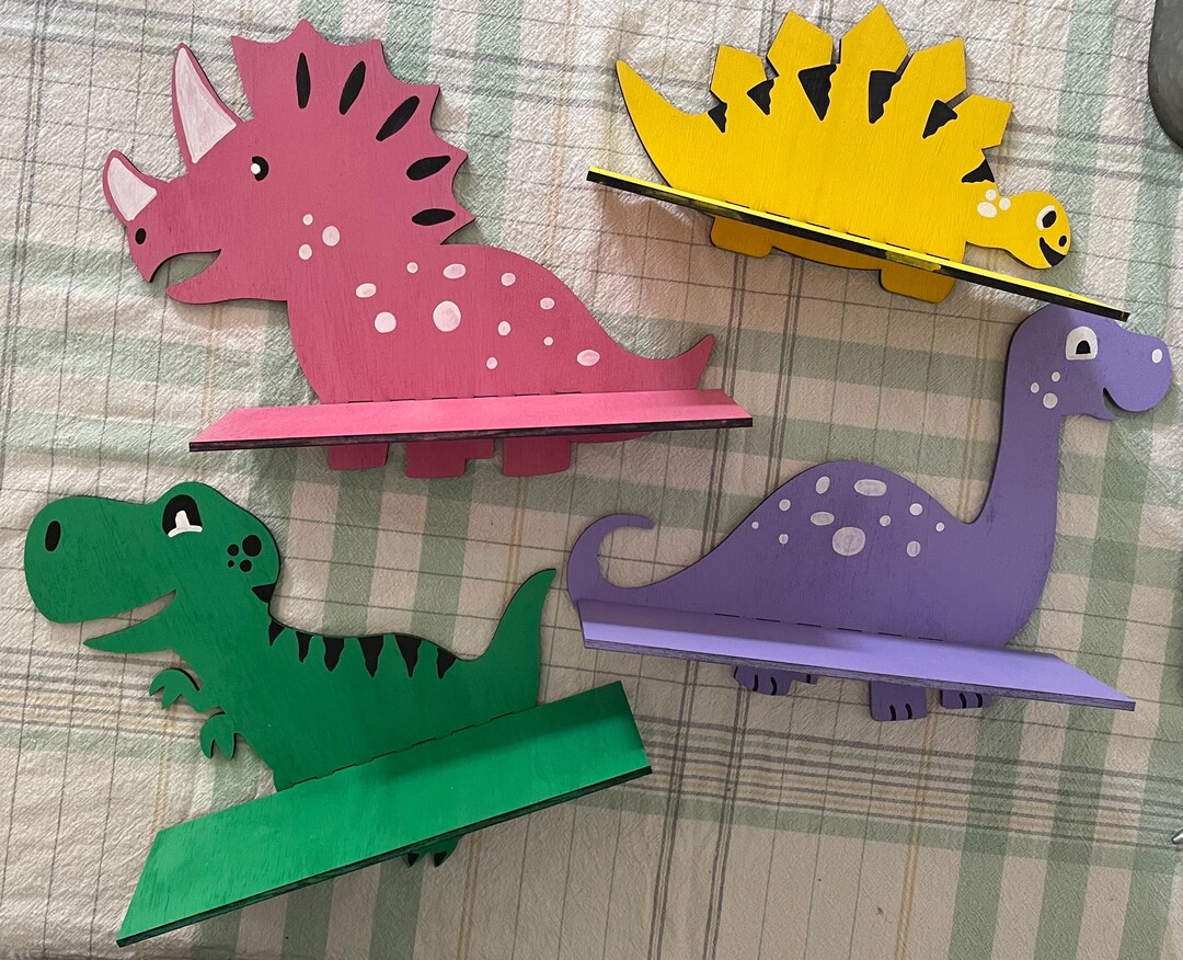 Dinosaur Shelves Set | Laser Cut Wood Blanks, DIY Nursery Decor - Etsy