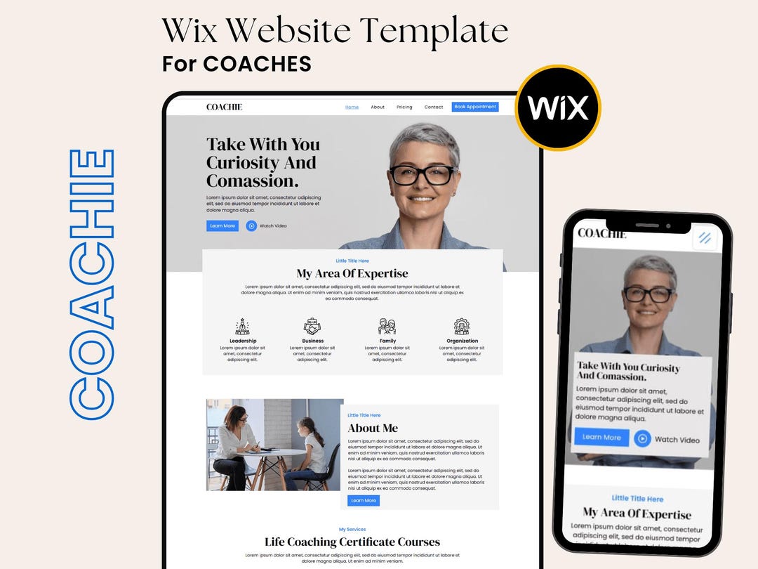 COACHIE, Coaching Website Template | Wix Theme for Life Coaches ...