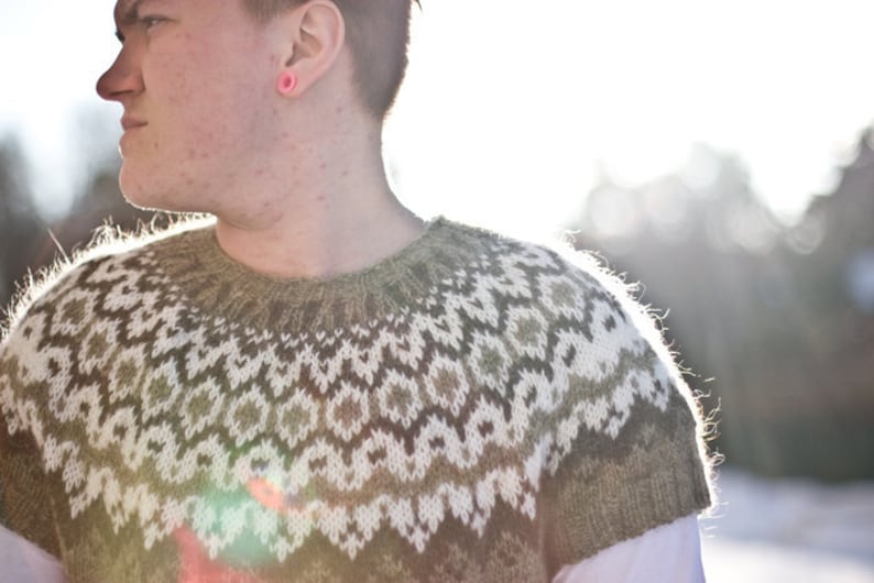 Veturlidi - Pattern for Short-sleeved Icelandic Lopi Sweater ...