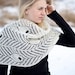 Featherlight - Pattern Peacock Feather Infinity Cowl Shawl Knitted Lace ...