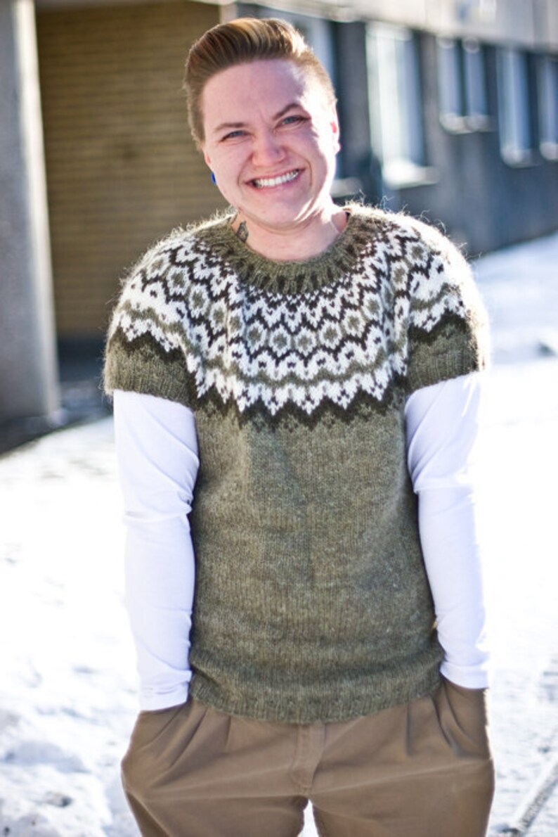 Veturlidi - Pattern for Short-sleeved Icelandic Lopi Sweater ...