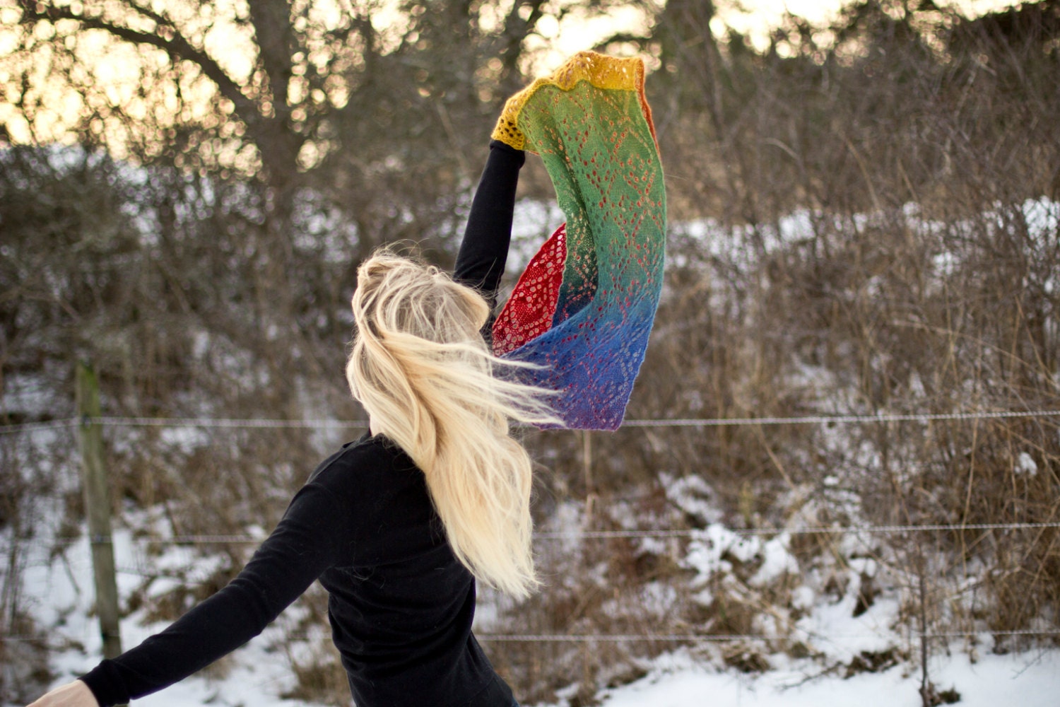 Heartfelt - Pattern for Knit Lace Infinity Shawl, Wool Rainbow Ull Cowl ...