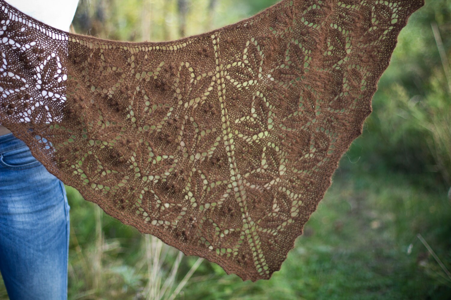 Peaberry Pattern for Triangular Shawl Alpaca Wool Crescent - Etsy
