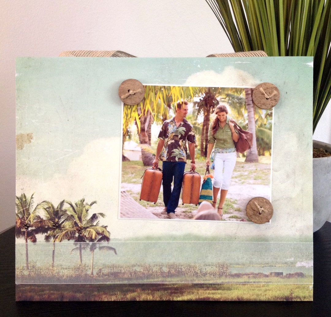 Bahama Beach - Caribbean Wedding Picture Frame Magnetic Gift Home Decor ...