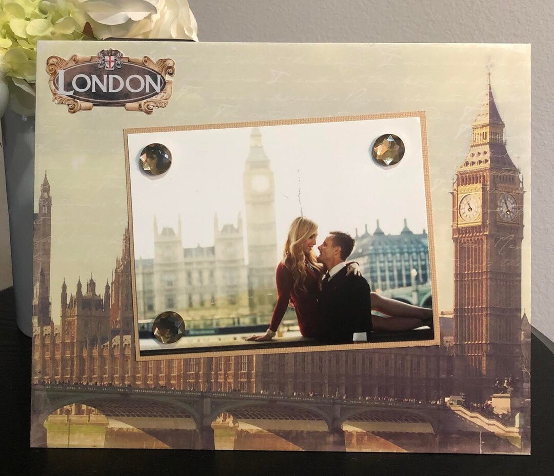 London England Big Ben on the Thames Picture Frame Magnetic Gift Home ...