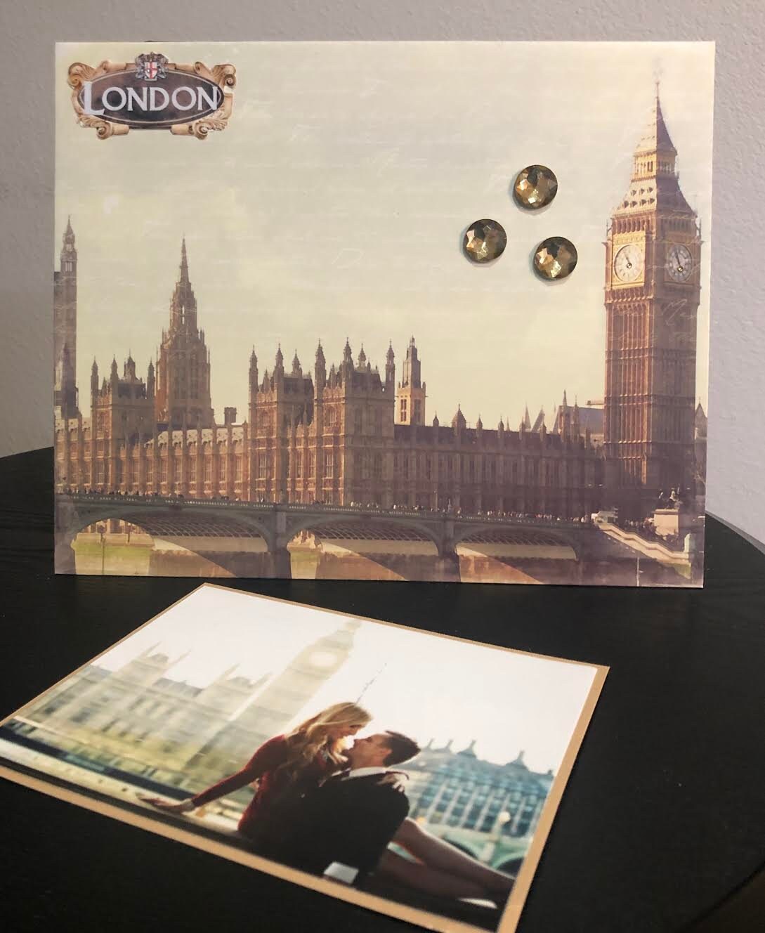 London England Big Ben on the Thames Picture Frame Magnetic Gift Home ...