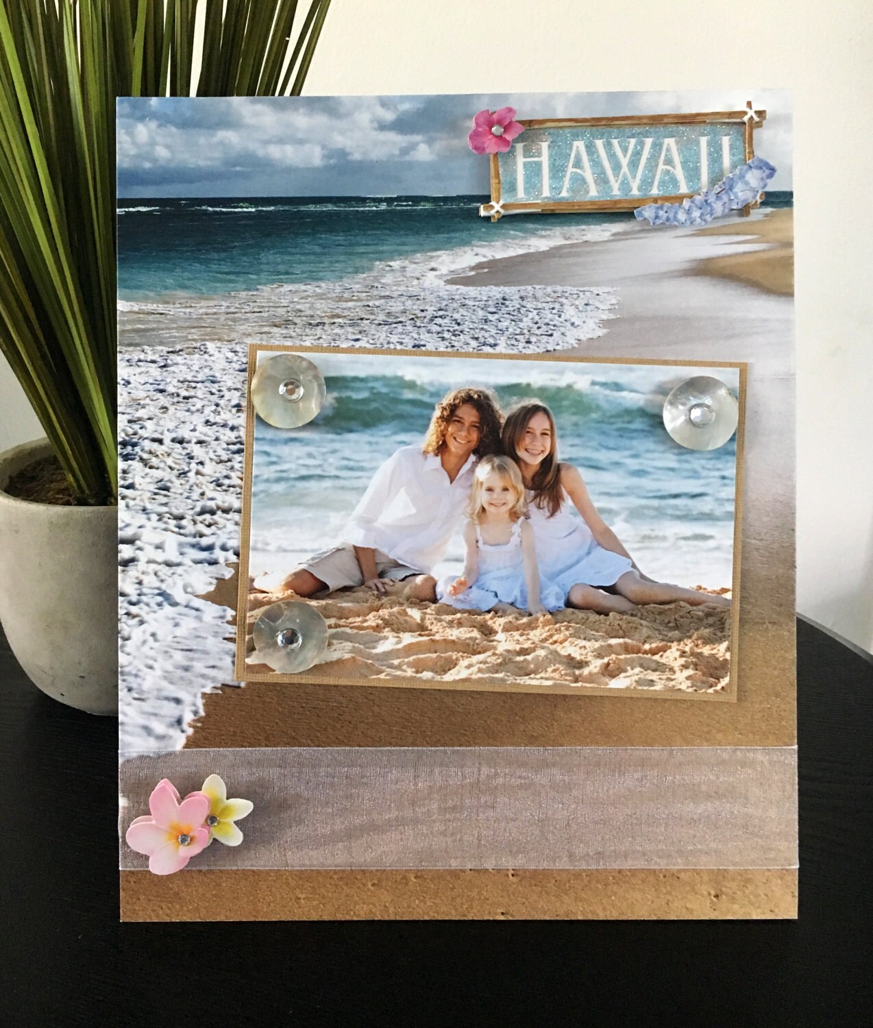 Hawaii Beach Tropical Magnetic Picture Frame Handmade Gift Present Home ...