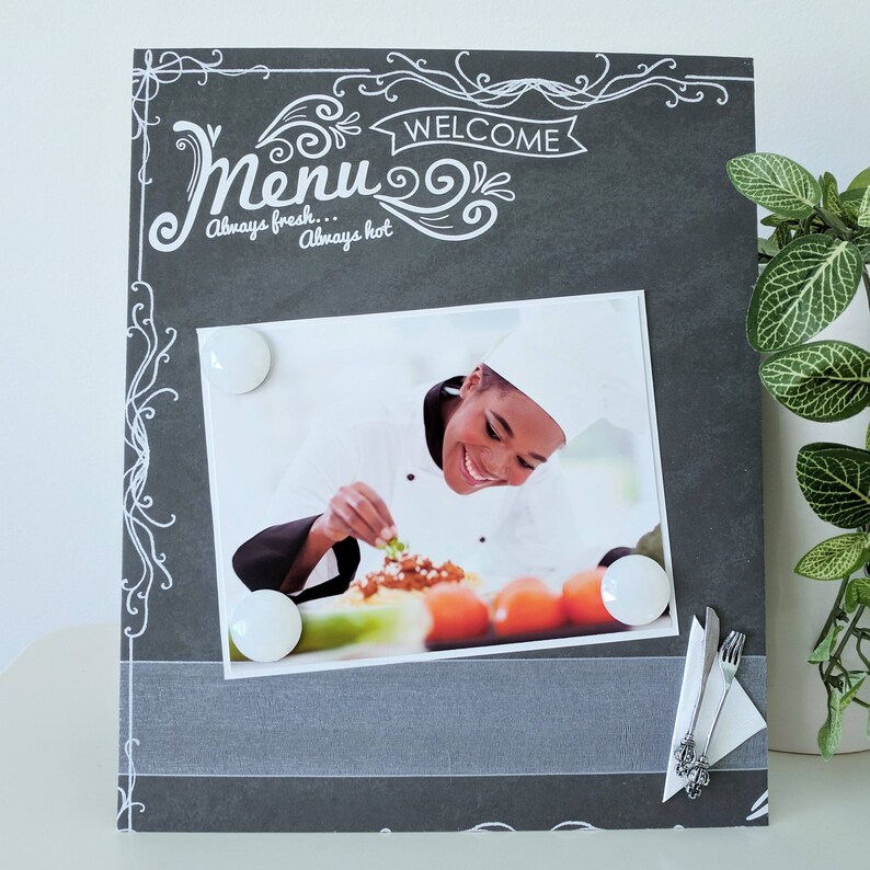 Menu Always Fresh Always Hot Chef Baker Recipe Board Magnetic Picture ...