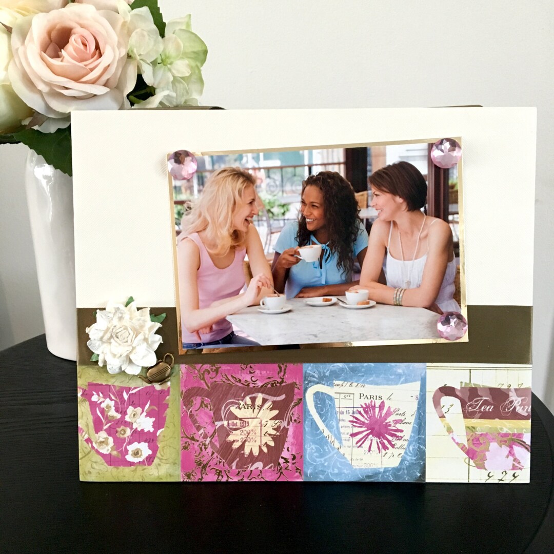 Tea Time High Tea Party Shower Custom Handmade Magnetic Picture Frame ...